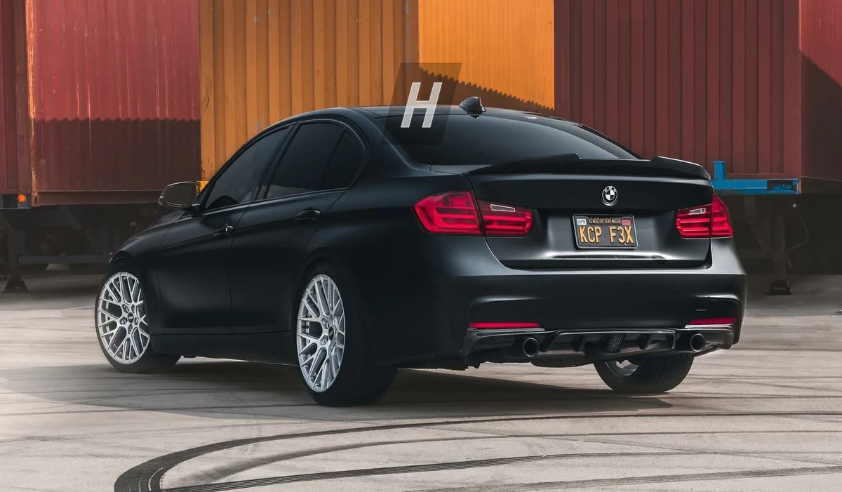 K Style Carbon Fiber Rear Diffuser w/ F1 Brake Light - F3X 3-Series ...